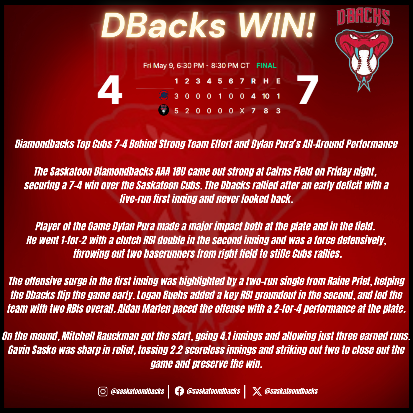 DBacks Win!