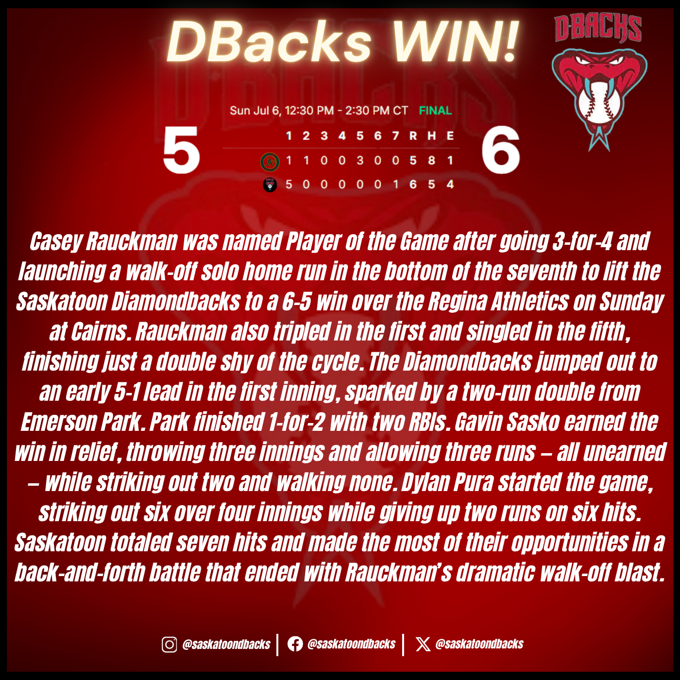DBacks Win